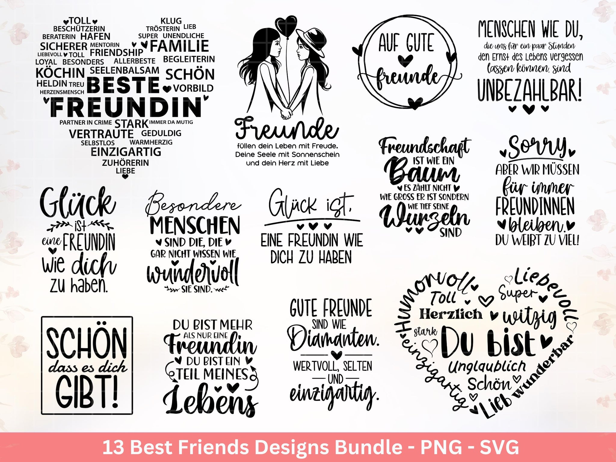 Beste Freundin Plotterdatei Bundle kaufen