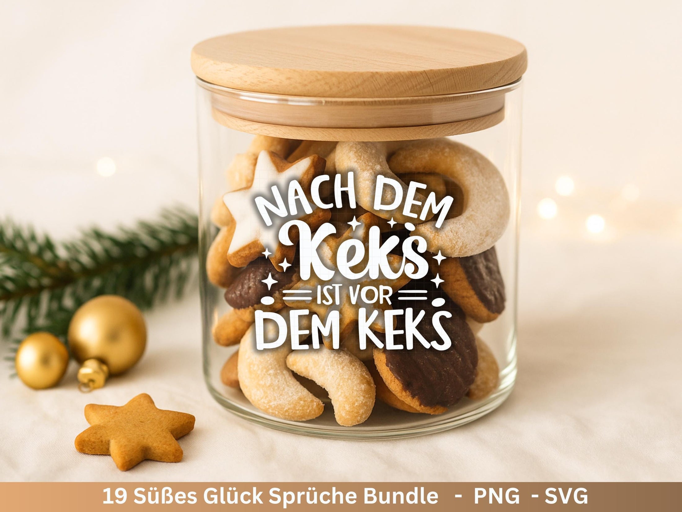 Keks Sprüche SVG für Keksdosen & Geschenkideen