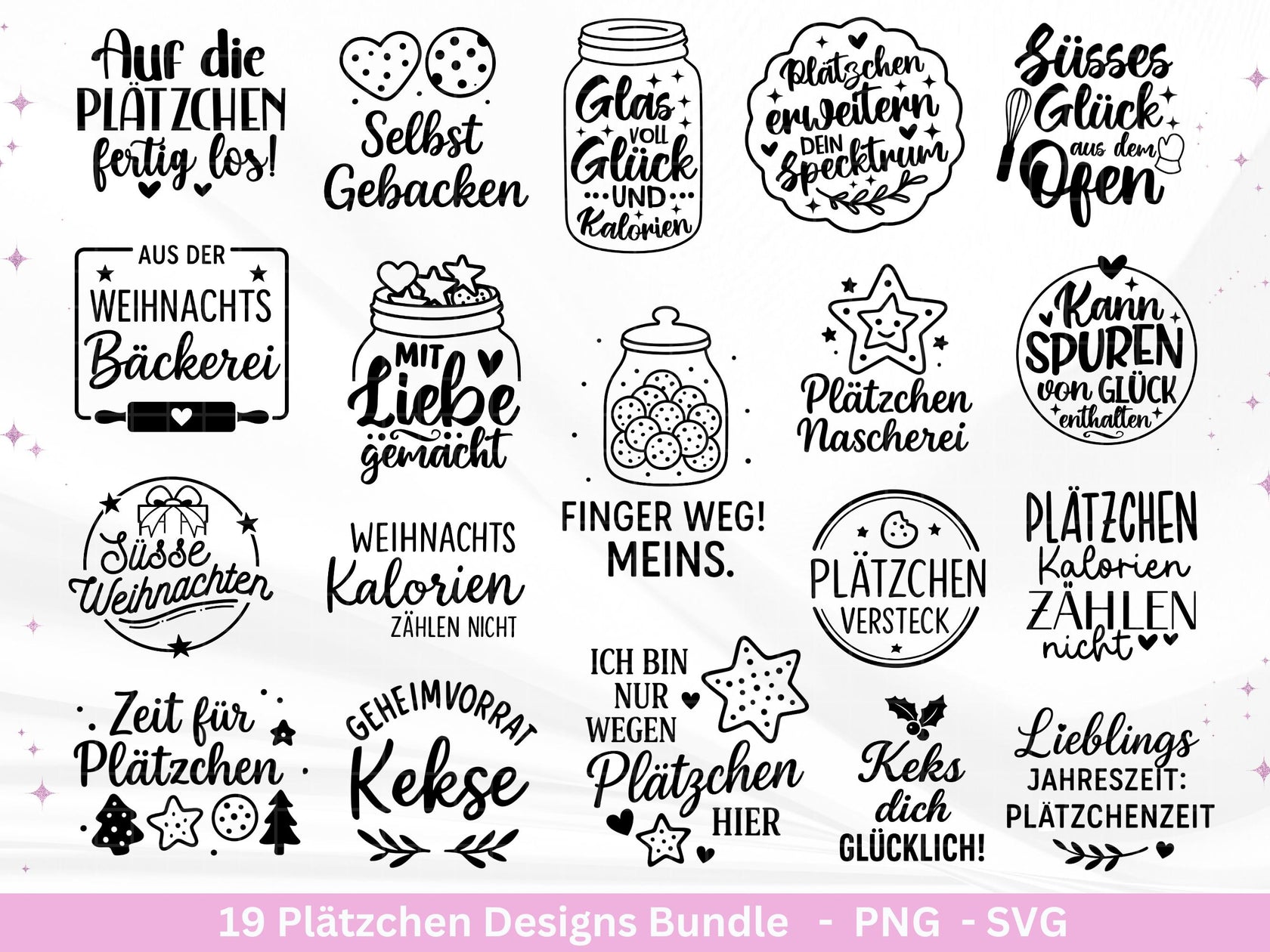 Plätzchen Plotterdateien – Weihnachten SVG Bundle