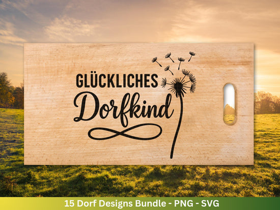 SVG Datei Dorfkind – Landleben & Bauernhof Plotterdatei DIY