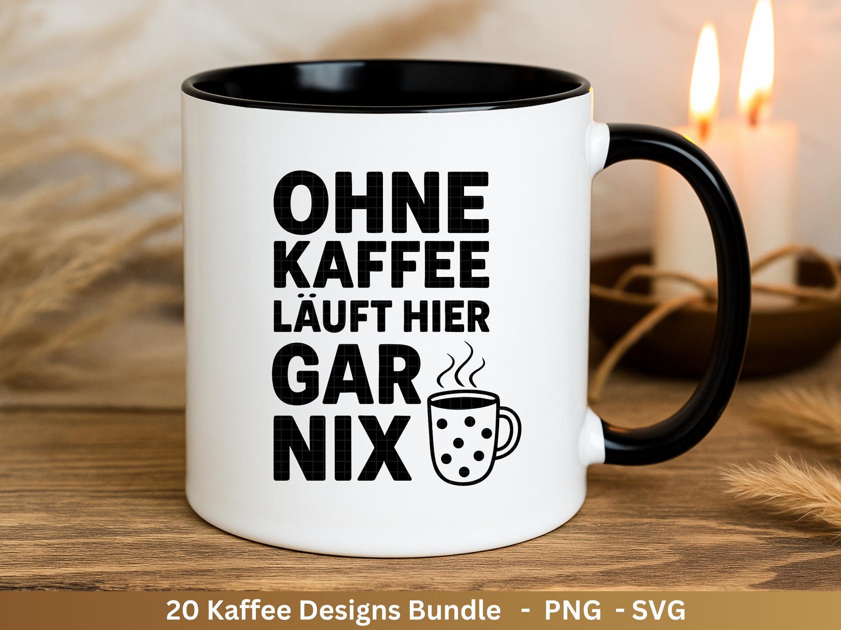 Kaffee SVG Bundle mit Sprüchen – Plotterdatei Deutsch