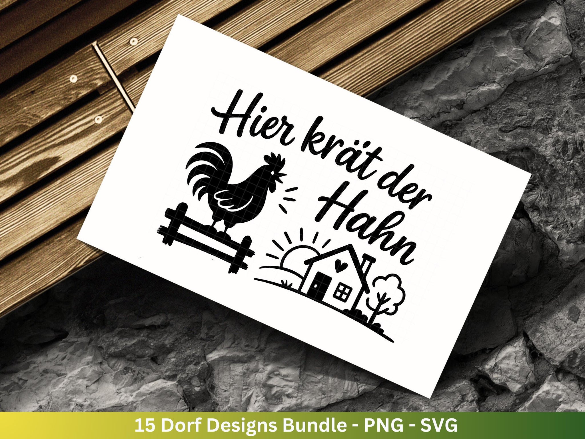 SVG Datei Dorfkind – Landleben & Bauernhof Plotterdatei DIY
