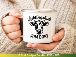 SVG Datei Dorfkind – Landleben & Bauernhof Plotterdatei DIY