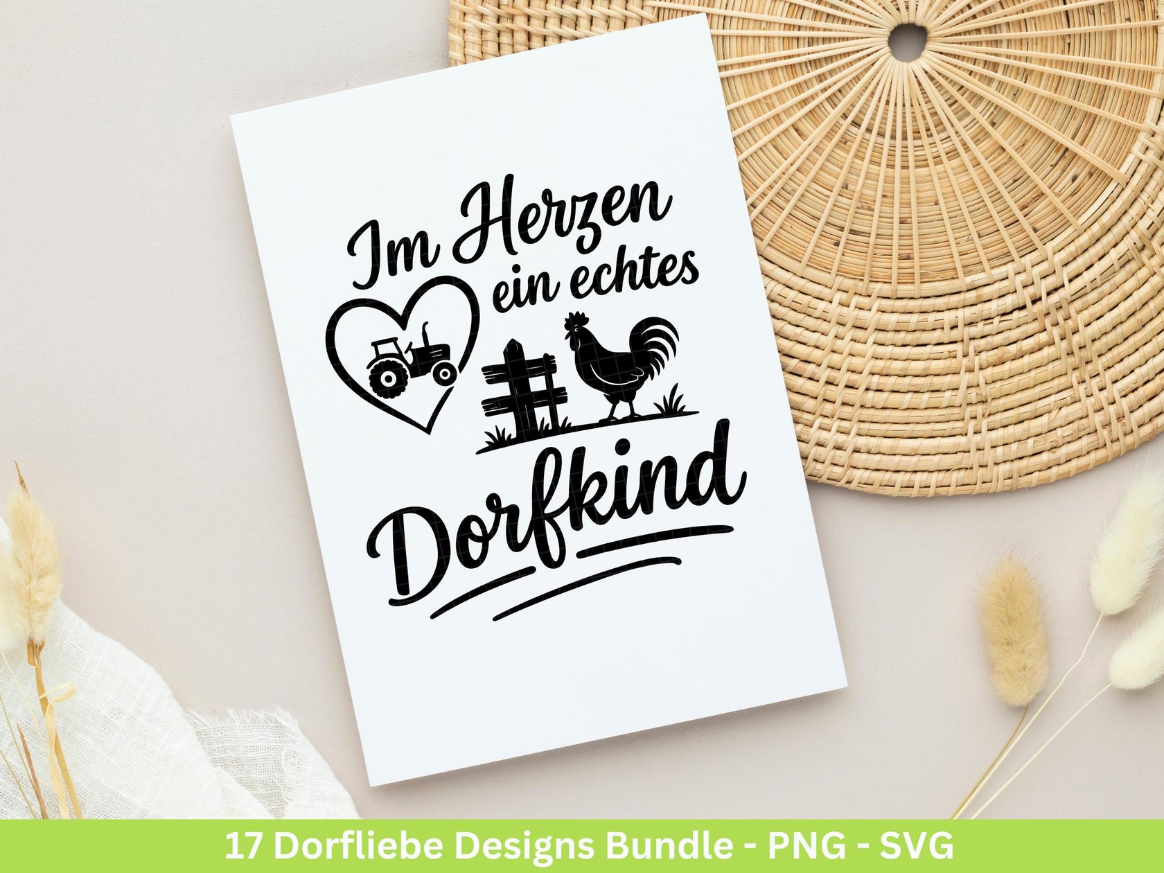 Plotterdatei Dorfkind – Traktor & Landleben SVG Datei DIY